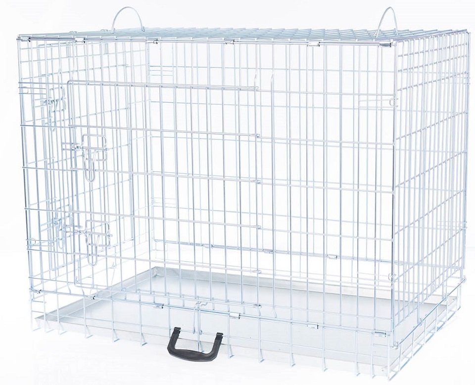 INTERZOO Cusca metalica pentru caini, pliabila 910 x 600 x 710 mm ...