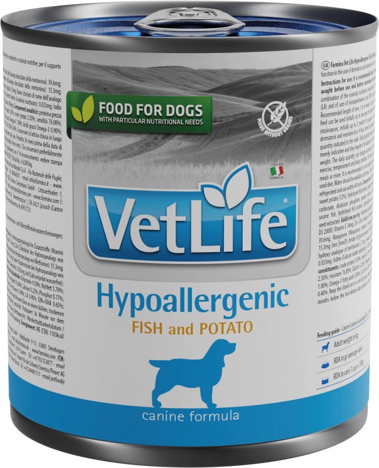 FARMINA VetLife Canine Hypoallergenic Fish & Potato Hrana umeda pentru ...