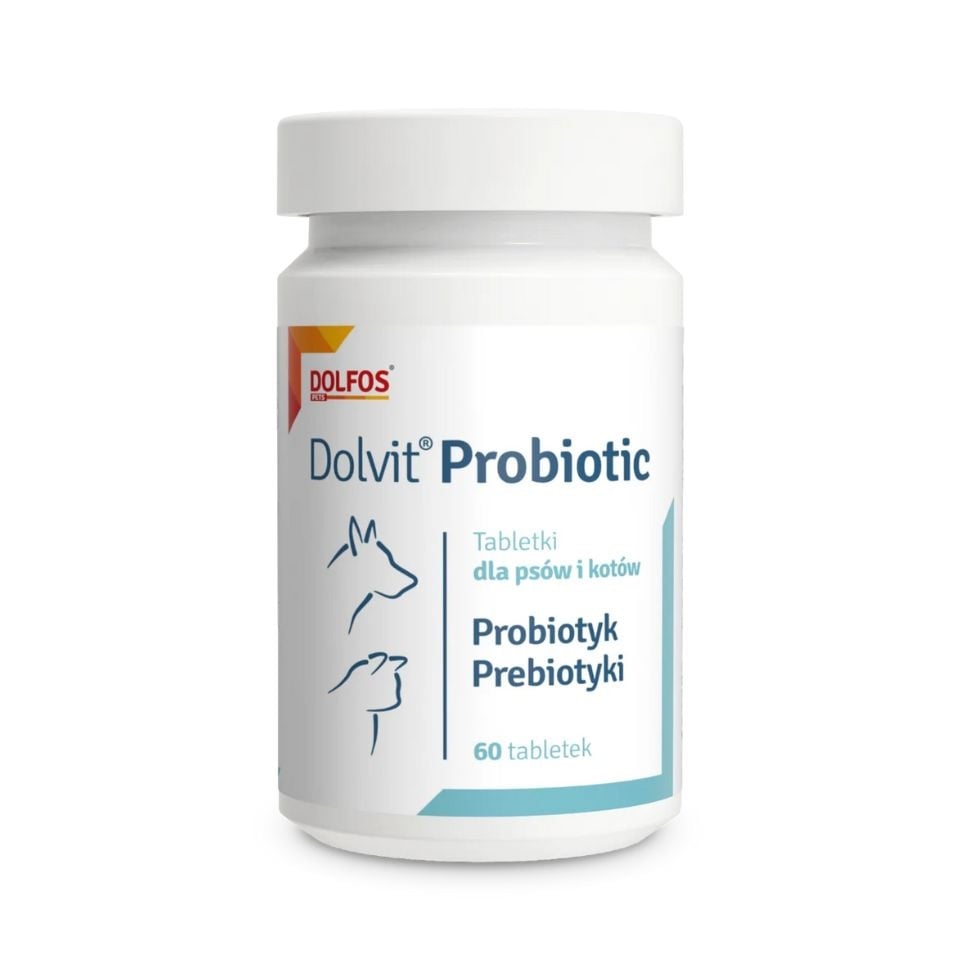 DOLFOS Dolvit Probiotic 60 tab. probiotic si prebiotic caini si pisici ...
